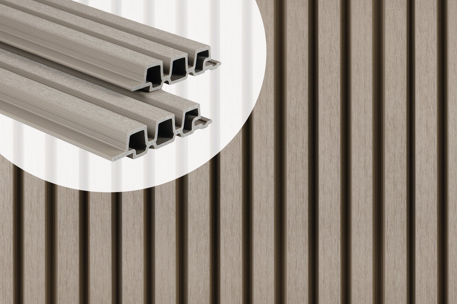 PuraTech 30 Light Grey Composite Cladding Boards | Tuin UK