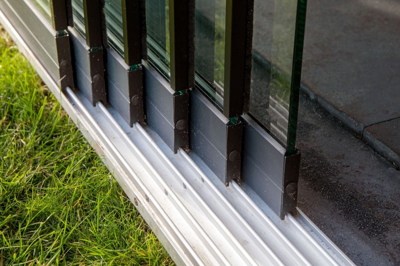 Glazenschuifwandset 6-sporig Antraciet Glasmaat H202-242 x B82 cm