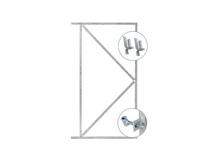 Metal gate frame which then has timber as you require added to it. With ...