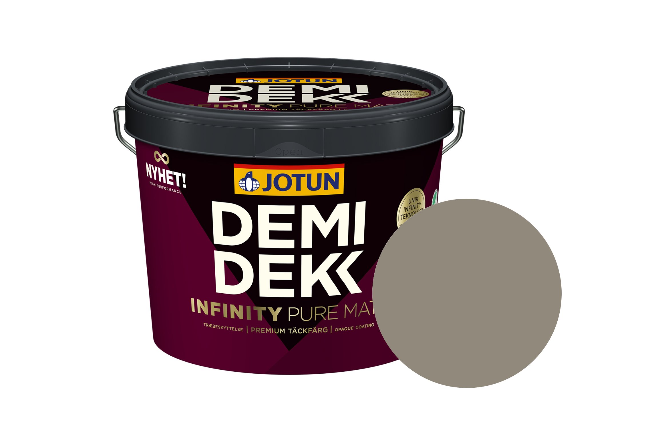 Jotun Demidekk Infinity Pure Matt Beits – Dekkend Mat - Brun Jord