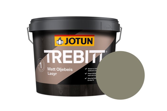 Jotun Trebitt Oljebeis Beits – Transparant Mat – Nordic Green