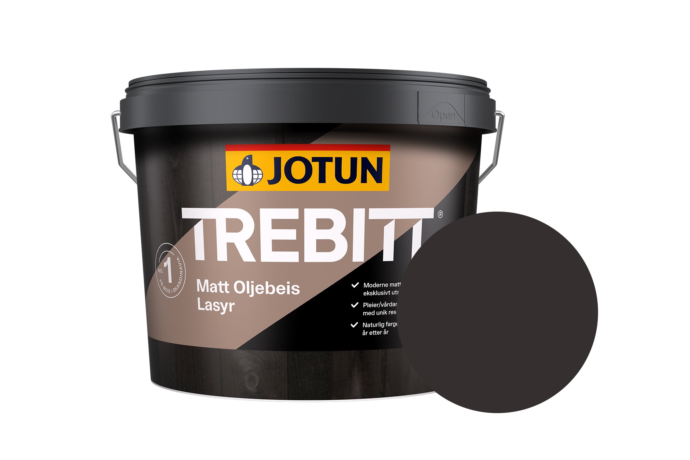 Jotun Trebitt Oljebeis Beits – Transparant Mat – Sort