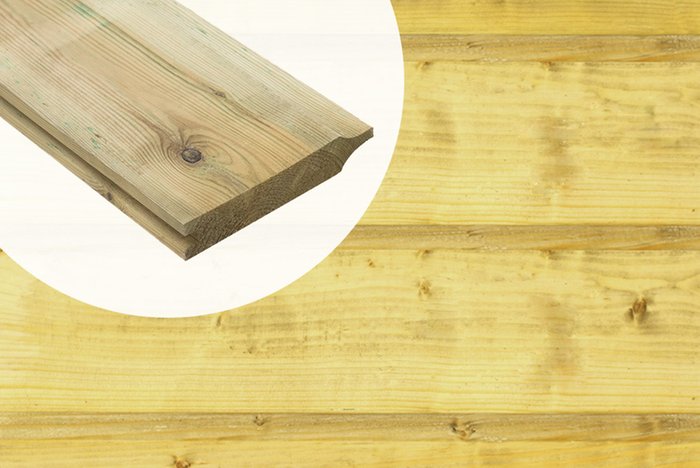 Rebated Tongue and Groove Timber | 28mm Pine Cladding | Tuin UK