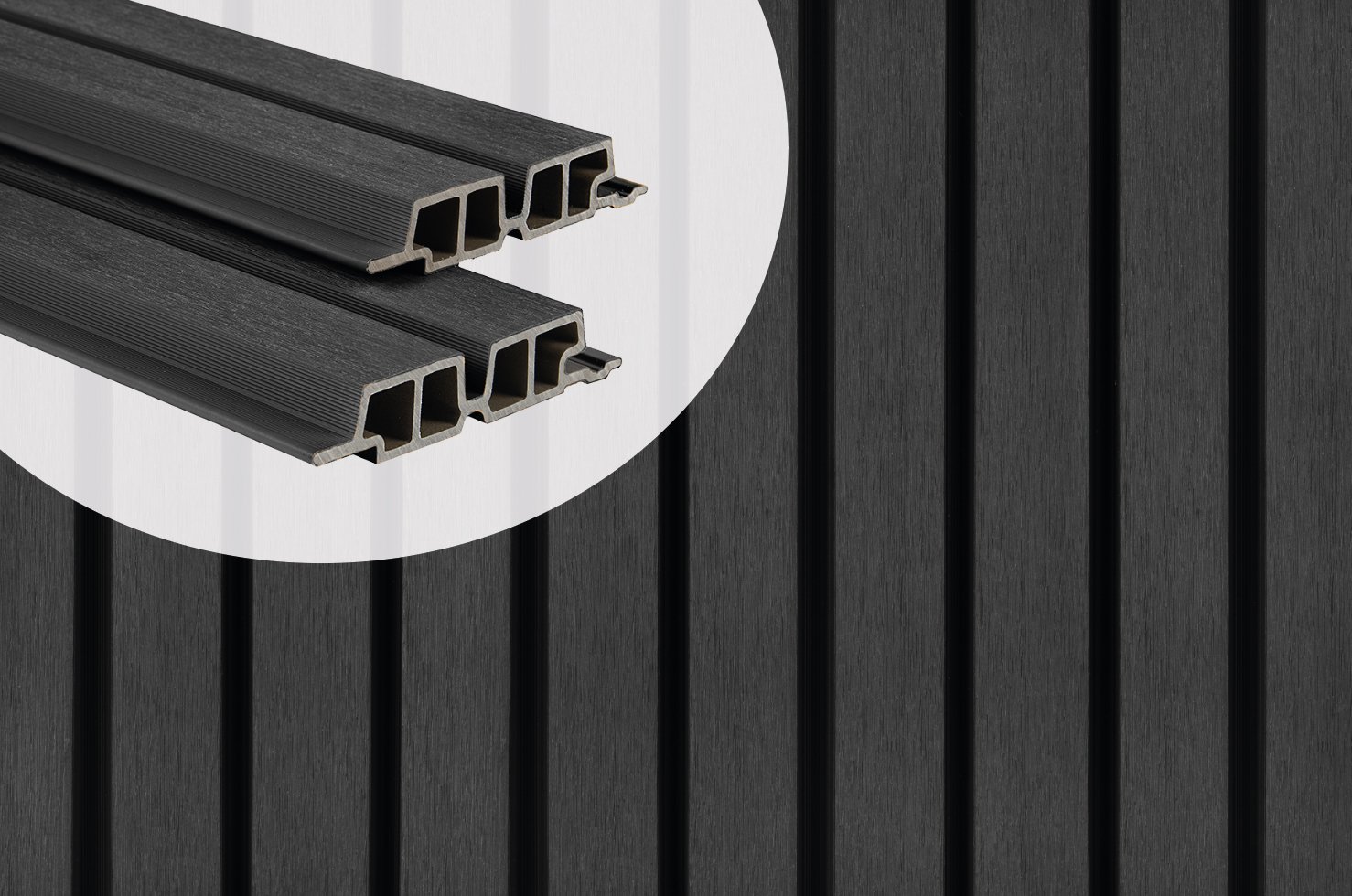 PuraTech 55 Ebony Black Composite Cladding Boards | Tuin UK