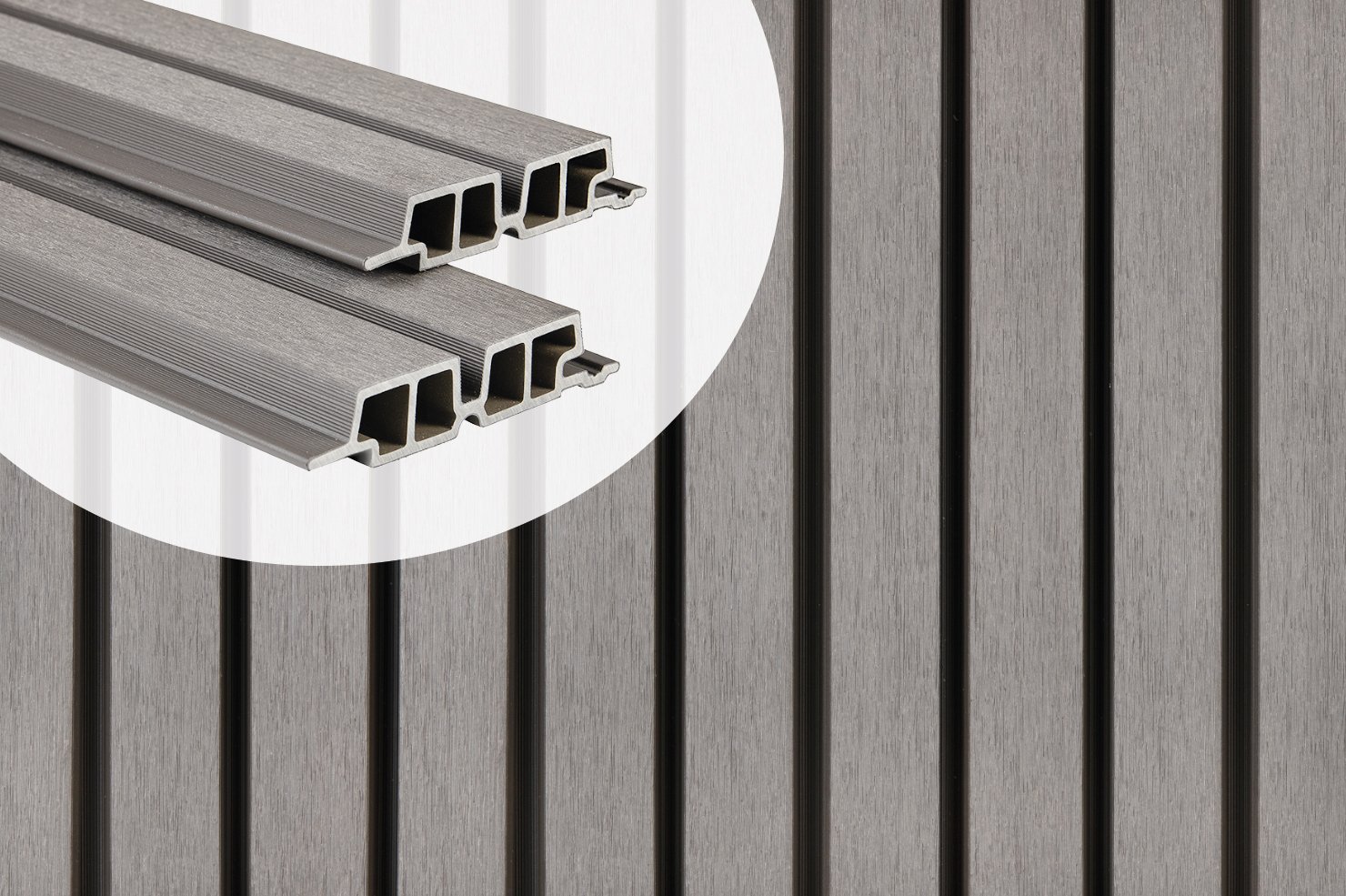 PuraTech 55 Light Grey Composite Cladding Boards | Tuin UK