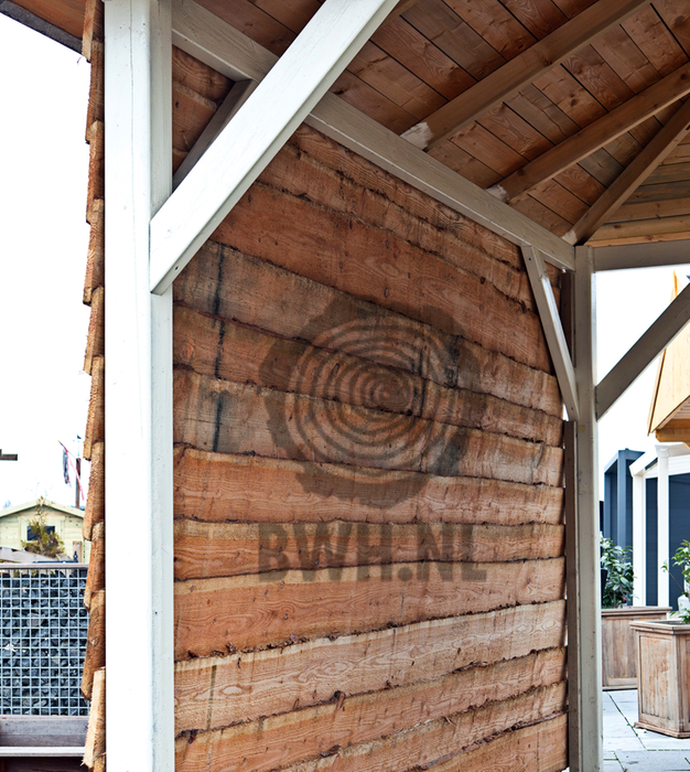 Natural Douglas Cladding | Rustic with Bark | Tuin UK