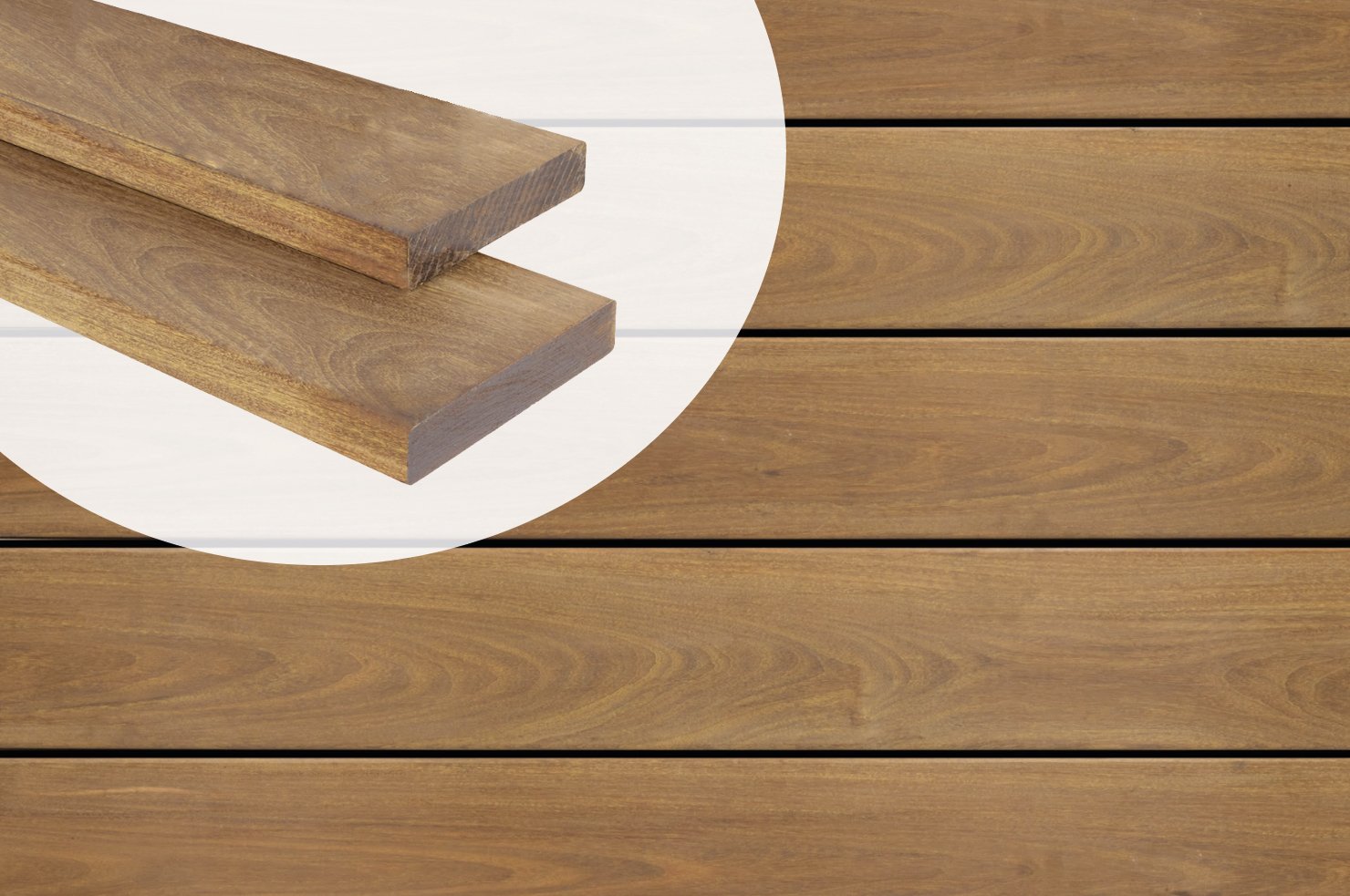 Lames de terrasse en Ipe rabote - 2.5 x 14 cm - Bois de second choix ...