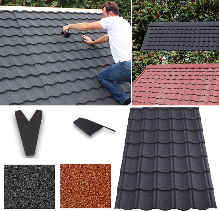Metal Roof Tiles Red Capping End | Durable Roof Finish | Tuin