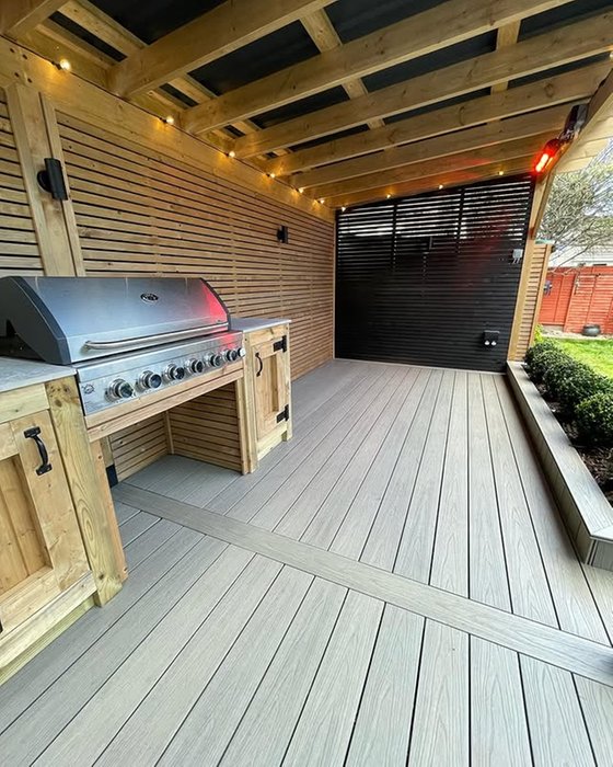 PuraShield Light Grey 4m Hollow Composite Decking | Tuin UK
