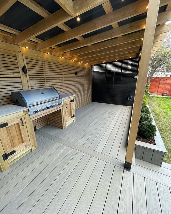 PuraShield Light Grey 4m Hollow Composite Decking | Tuin UK
