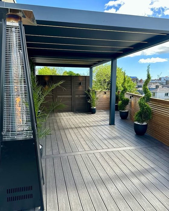 PuraShield Light Grey Hollow Extra Wide Composite Decking
