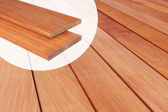 Terrasplank Padouk Hardhout 2.1 x 19 x 275 cm Glad Geschaafd