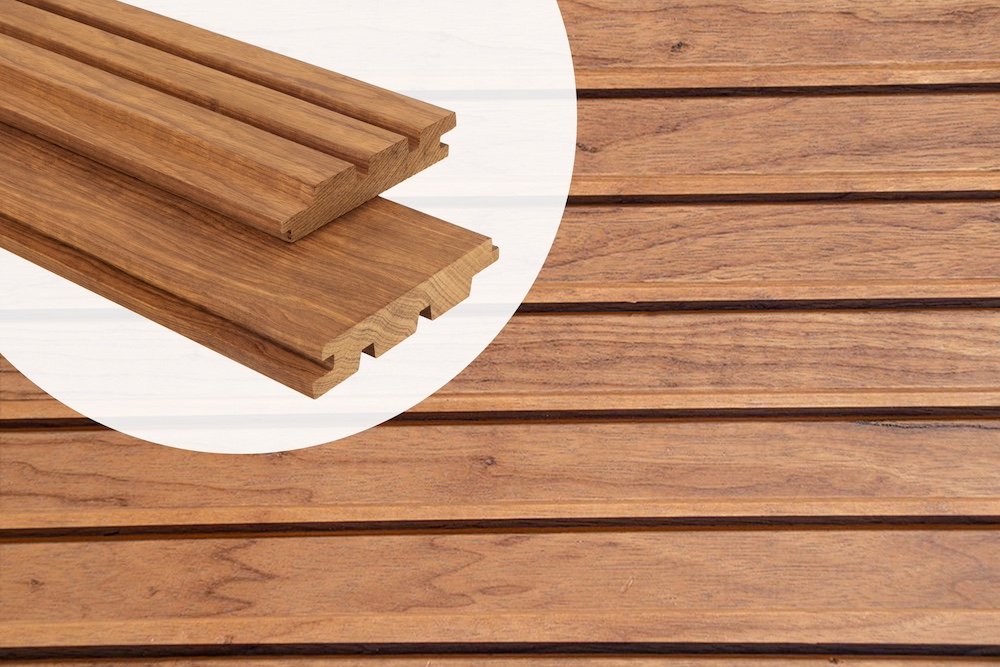 Schuttingplank Frake deens rabat 14 x 2.5 cm - triple blok profiel