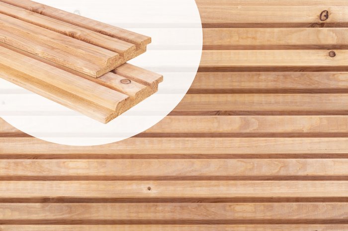 Double Lip Spruce Cladding Treated 2.2x14.0x240cm | Spruce Cladding | Tuin