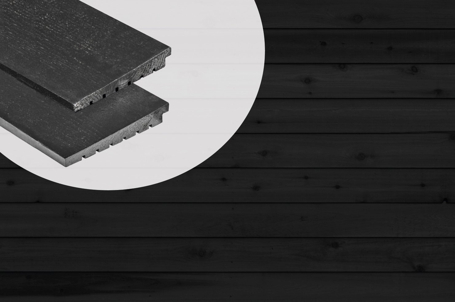 28mm Pre-Coated Timber Featherboard Black - Tuin UK