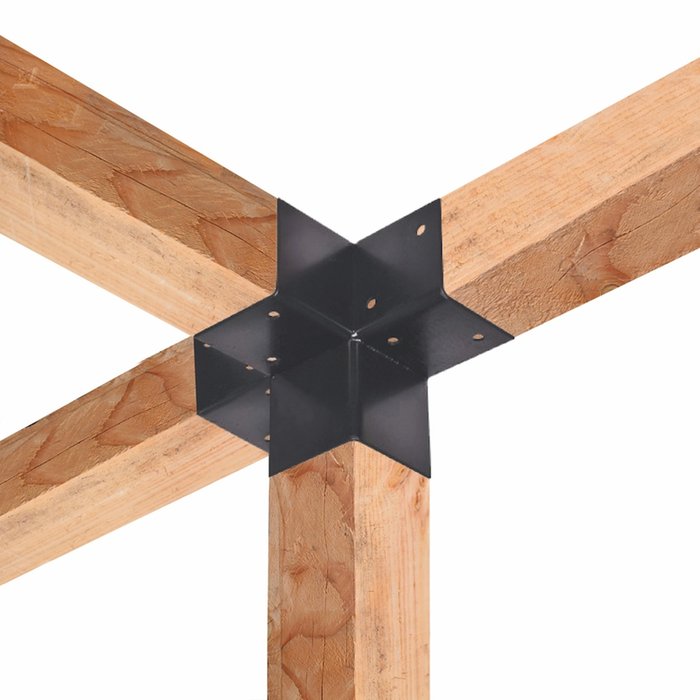 120mm Post Connectors | Four-Way Post Connector | Tuin