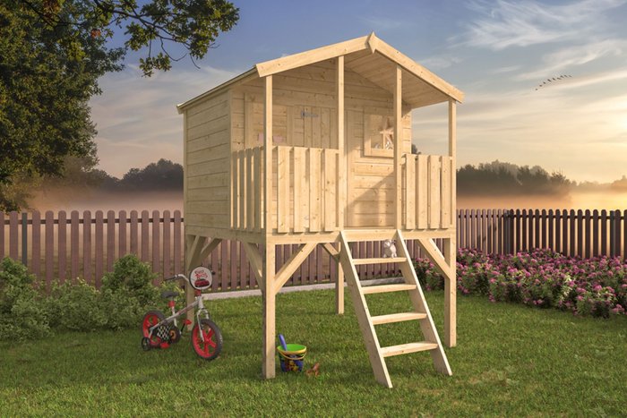 Cabane en bois sur pilotis Peter Pan 180x120 cm