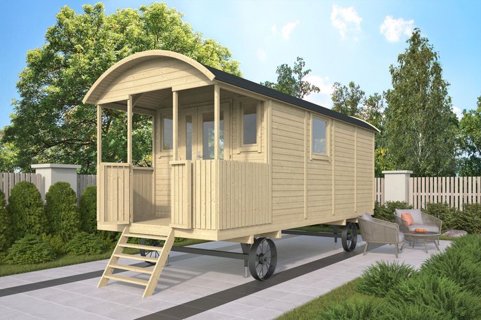 Johnny ‘Gypsy Caravan’ |Traditional Shepherd’s Hut 2.4mx 6m