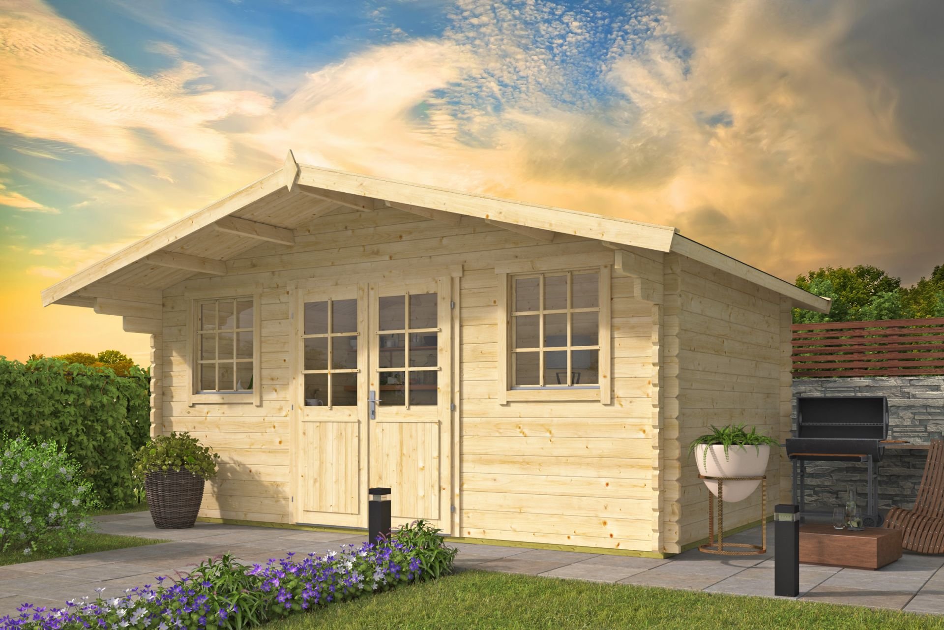 Rome Log Cabin 5x3.2m