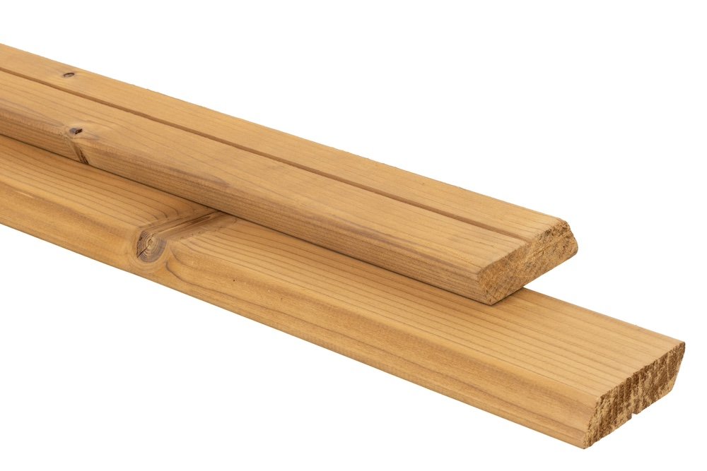 Platowood Rhombus Thermisch Gemodificeerd Vuren 18 x 66 x 3000 mm ruit