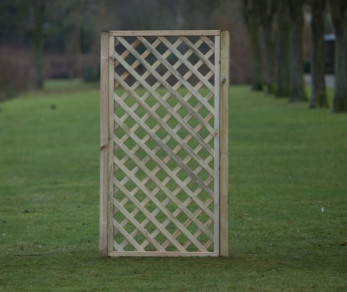 Framed Diagonal Trellis, made from pressure treated timber. Measuring ...