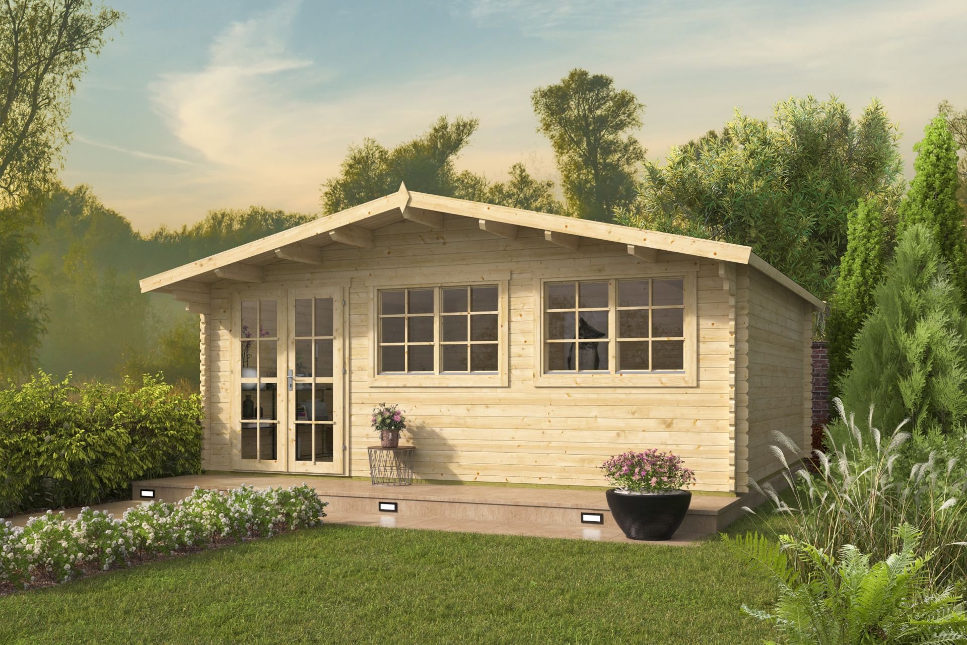 Truus Log Cabin 5.95m x 5.0m | Garden Buildings from Tuin UK