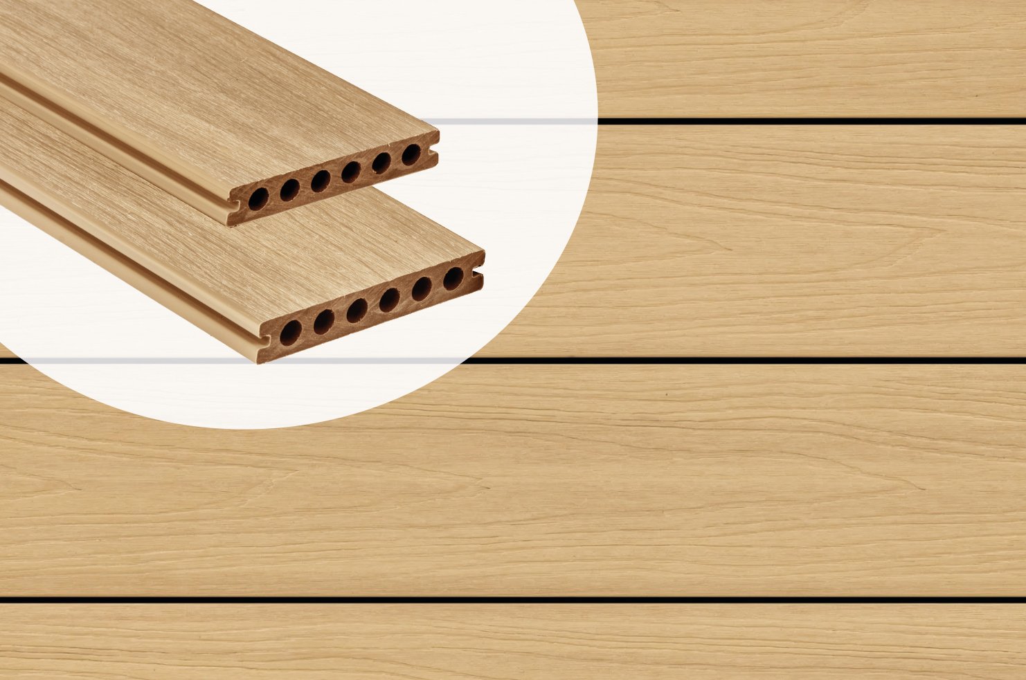 Lame de terrasse alvéolaire composite PuraShield Cedar 2,3 x 13,8 x 400 ...