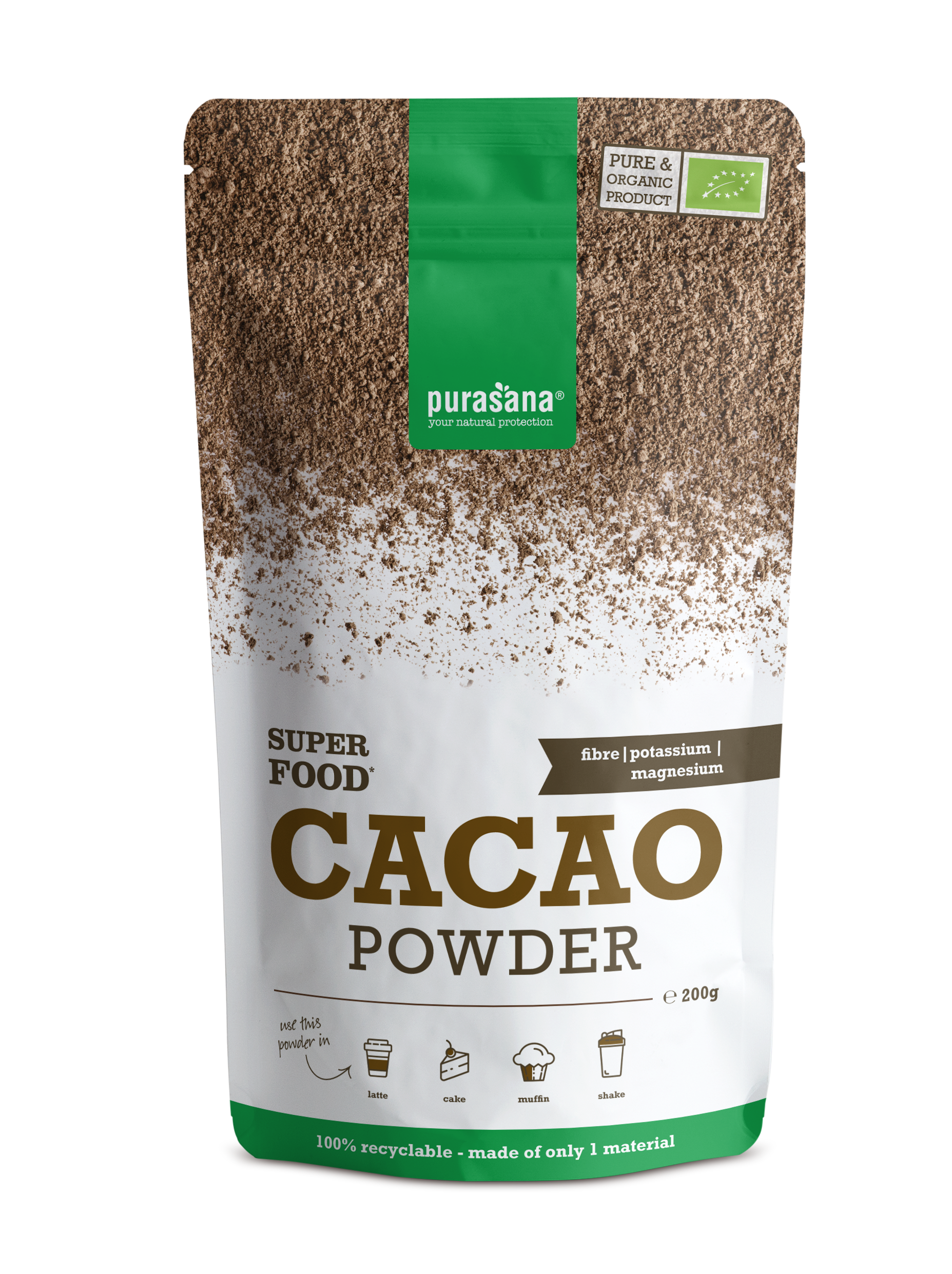 Purasana Pure Cacao Powder | 100% Organic Cacao from Peru