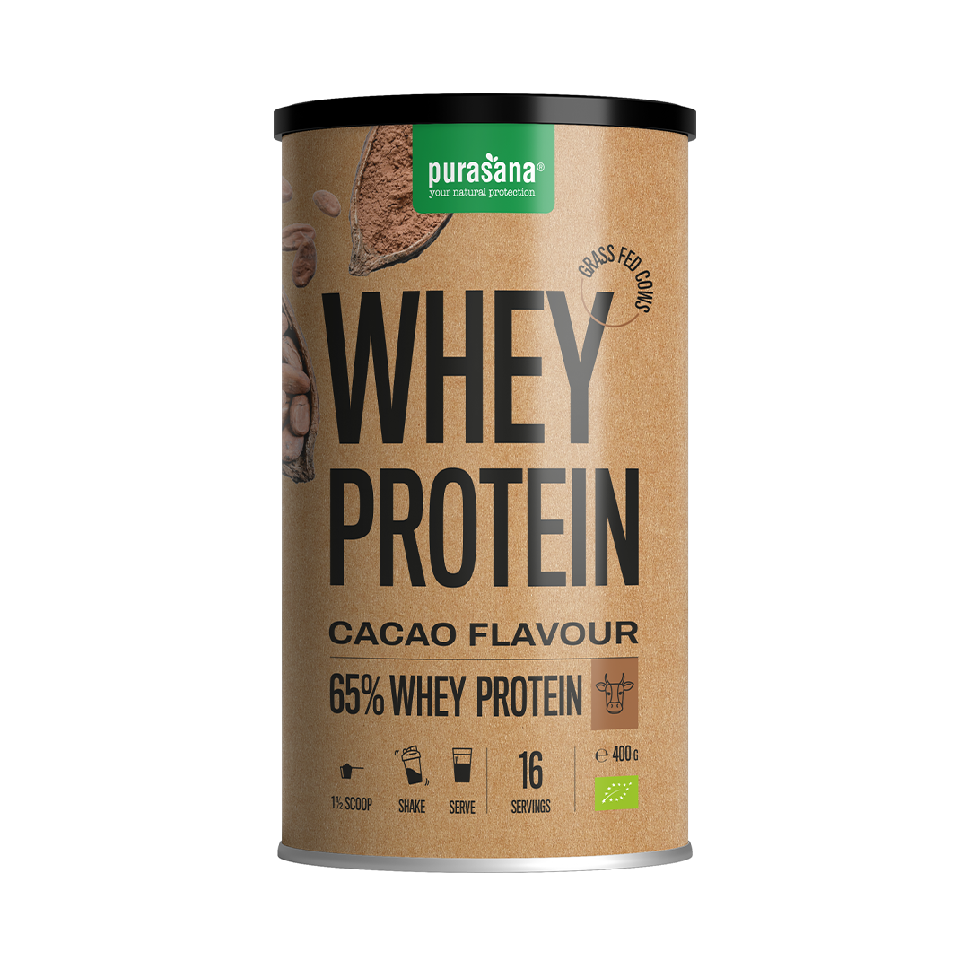 Chocolate Flavoured Protein Powder Shop | Purasana Whey Protein Cacao 65%