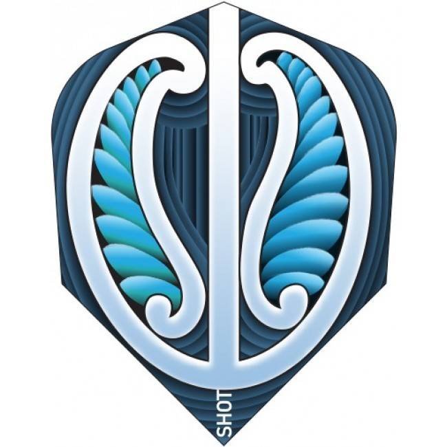 Piórka Shot Warrior Std.6 Blue - Dartshopper.pl