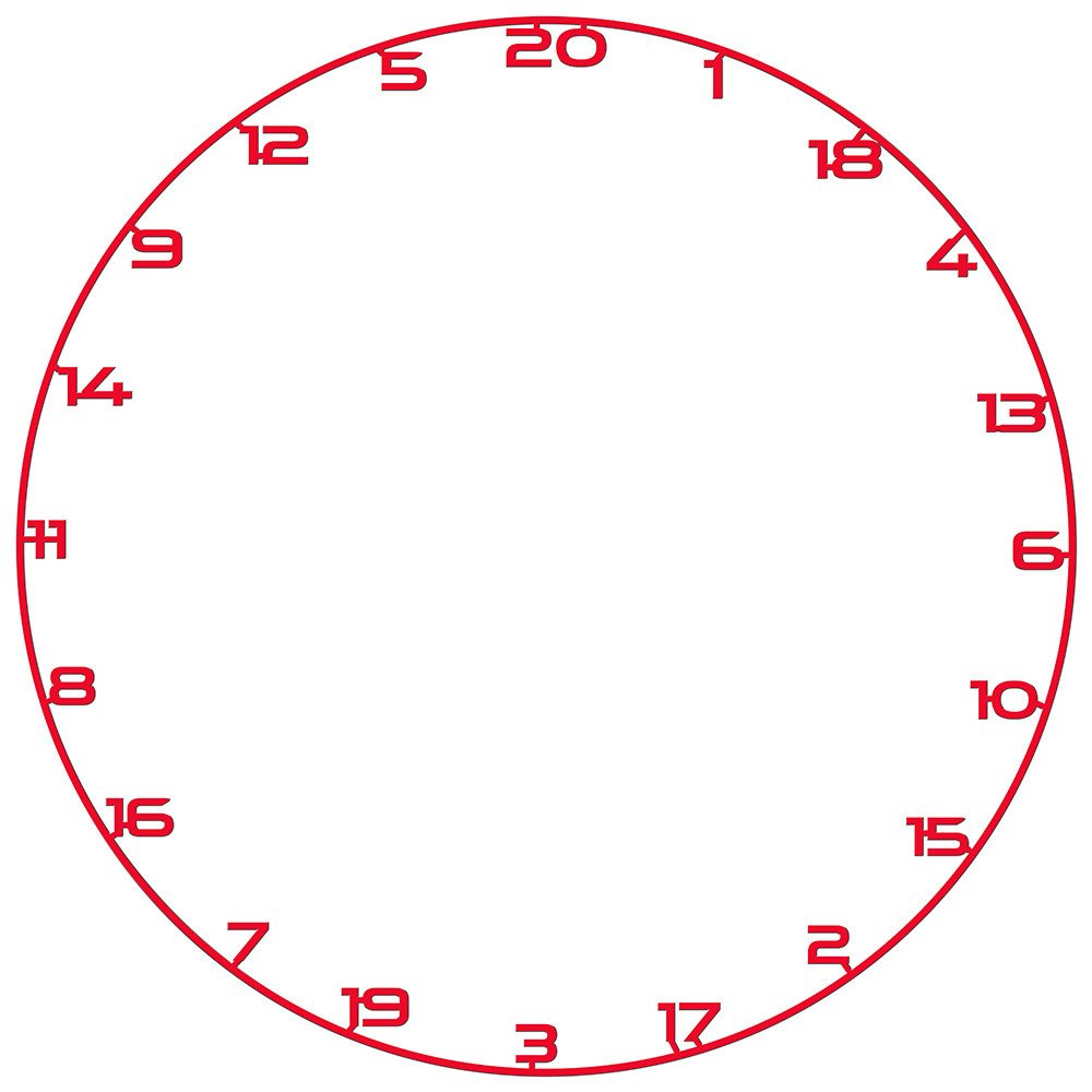 Bullet Red Numberring - Dartboard Number Ring - Dartshopper.com