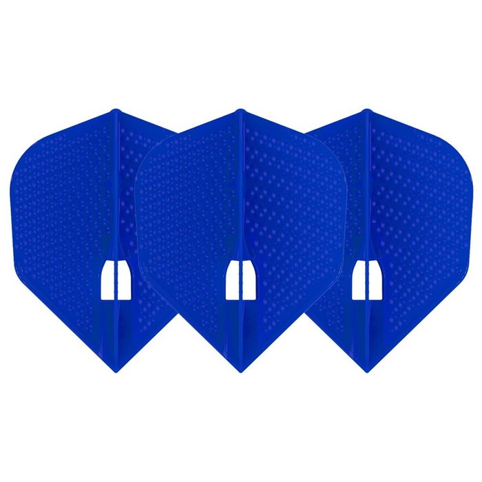 L-Style Champagne L3 Shape Dimple Blue Darts Flights - Dartshopper.eu