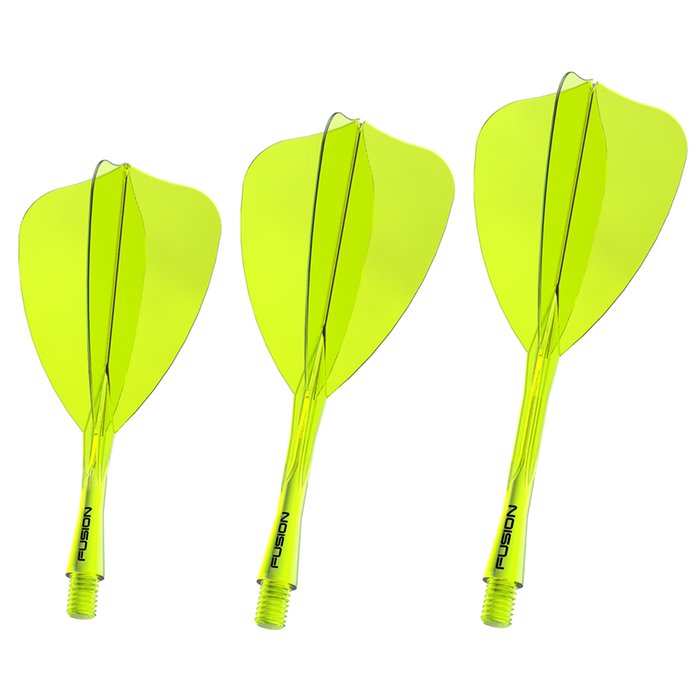 Winmau Fusion Arrow Neon Yellow - Ailettes Fléchettes - Dartshopper.fr