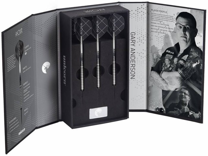 Unicorn Gary Anderson Noir 70% Soft Tip Darts - Dartshopper.eu