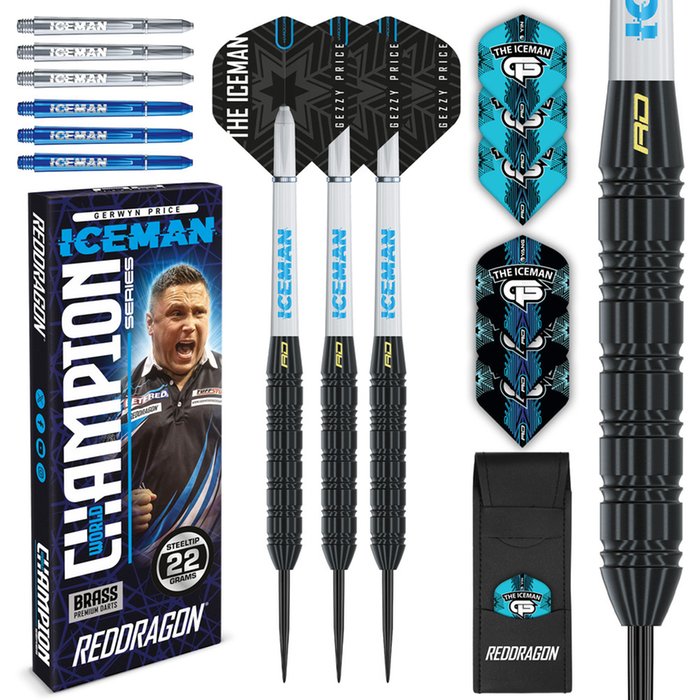 Red Dragon Gerwyn Price Iceman Brass Dartshopper Exclusives Steel Tip Darts