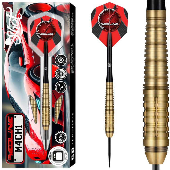 Shot Redline Mach One 80% Steel Tip Darts