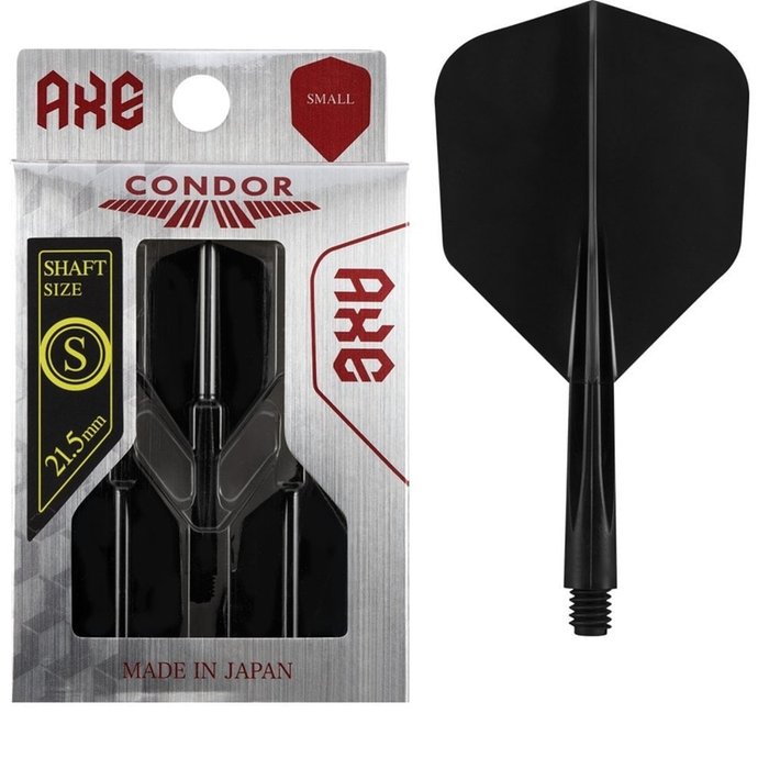 Condor Axe Flight System - Small Black Darts Flights - Dartshopper.eu