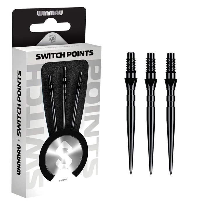 Winmau Switch Point Groove Black - Dartshopper.com