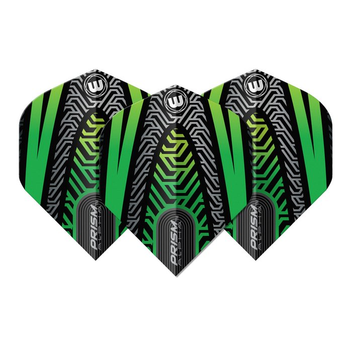 Winmau Prism Alpha Black Green V2 Dart Flights