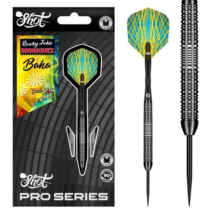 Shot Rowby John Rodriguez Baha 90% Steel Tip Darts - Dartshopper
