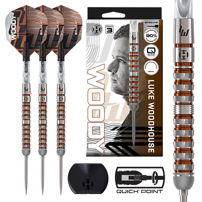 Harrows Luke Woodhouse V3 Quick Point 90% - Steel Tip Darts ...