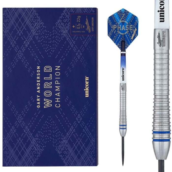 Unicorn Gary Anderson Phase 6 90% Steel Tip Darts