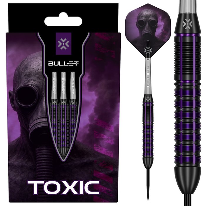 Bullet Toxic Brass Steel Tip Darts - Durable & Precise - Dartshopper