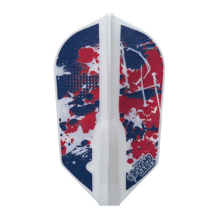 Cosmo Darts Fit Flight Dustin Holt White Mix Super Slim - Dart Flights