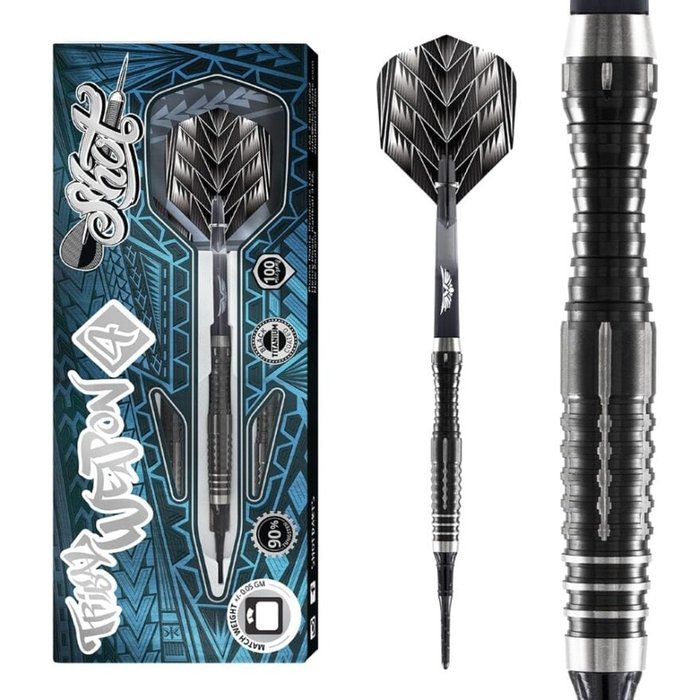 Shot! Tribal Weapon 4 90% Soft Tip - Fléchettes pointe Plastique