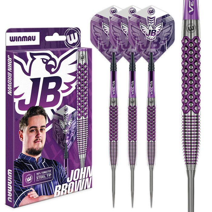 Winmau John Brown 90% Steel Tip Darts - Dartshopper