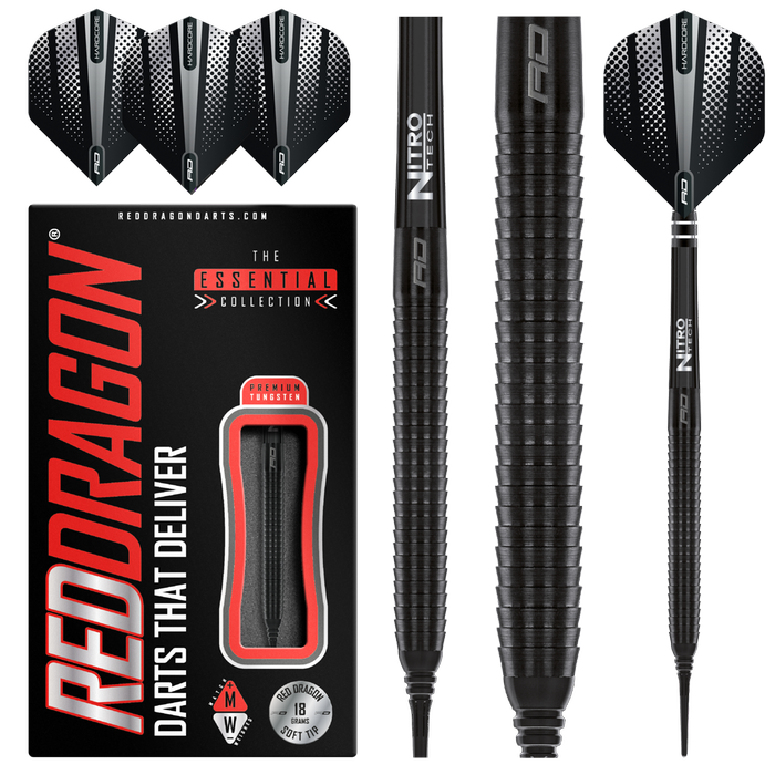 Red Dragon Razor Edge Black 85% - Soft Tip Darts - Dartshopper.co.uk