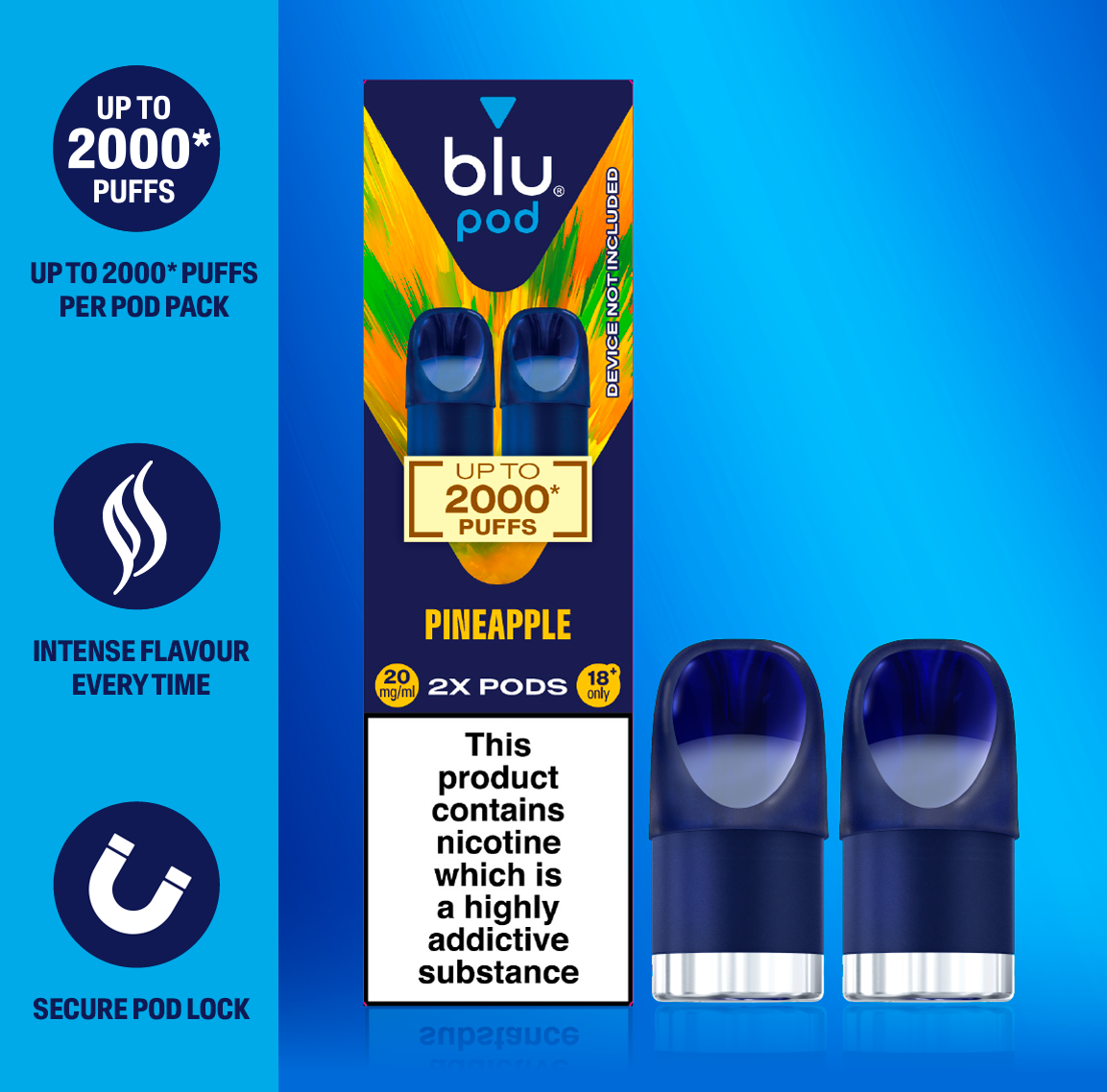 Pineapple vape pod | blu kit pods | blu bar kit