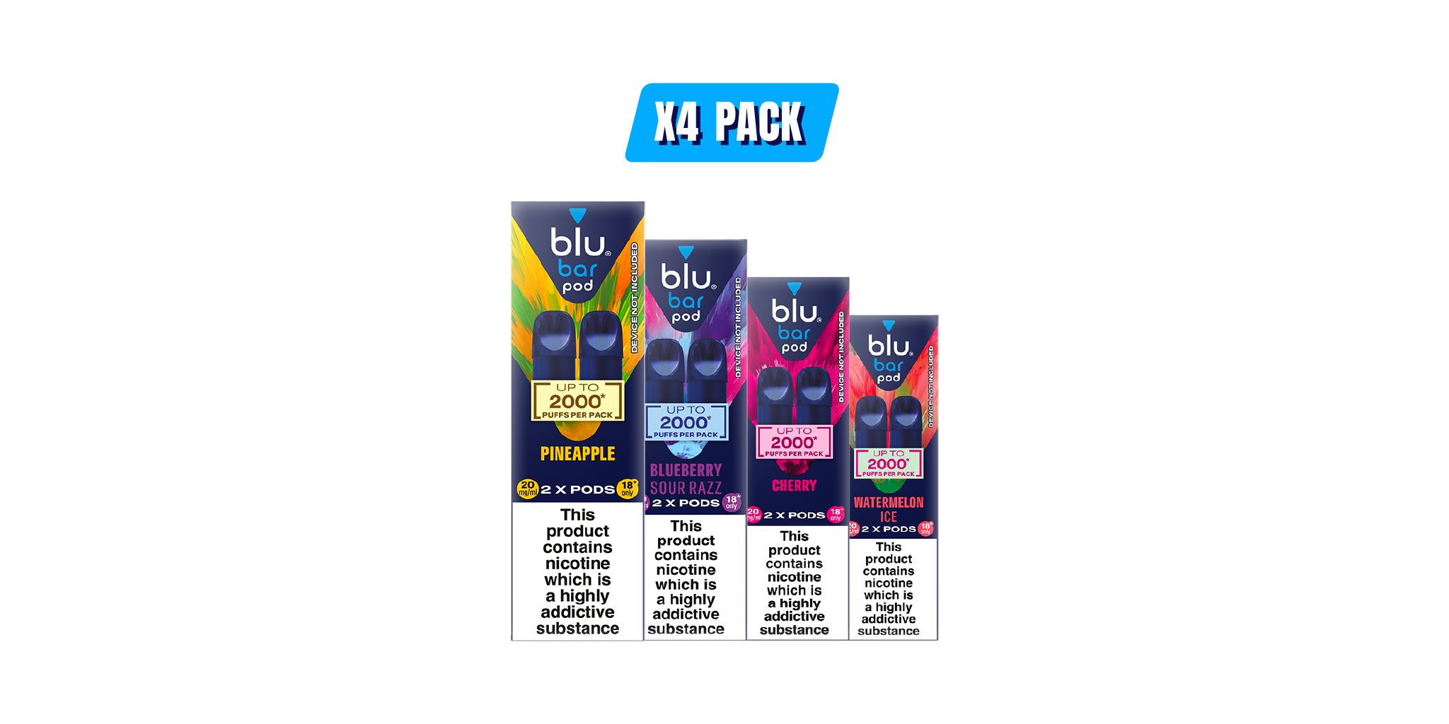 blu kit pod bundle x4 | Rechargeable vape | blu bar kit