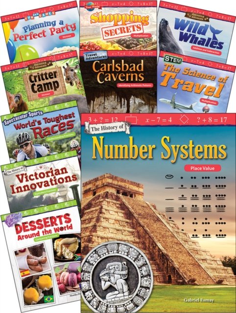 Operations, Algebraic Reasoning and Fractions for Third Grade, 10-Book